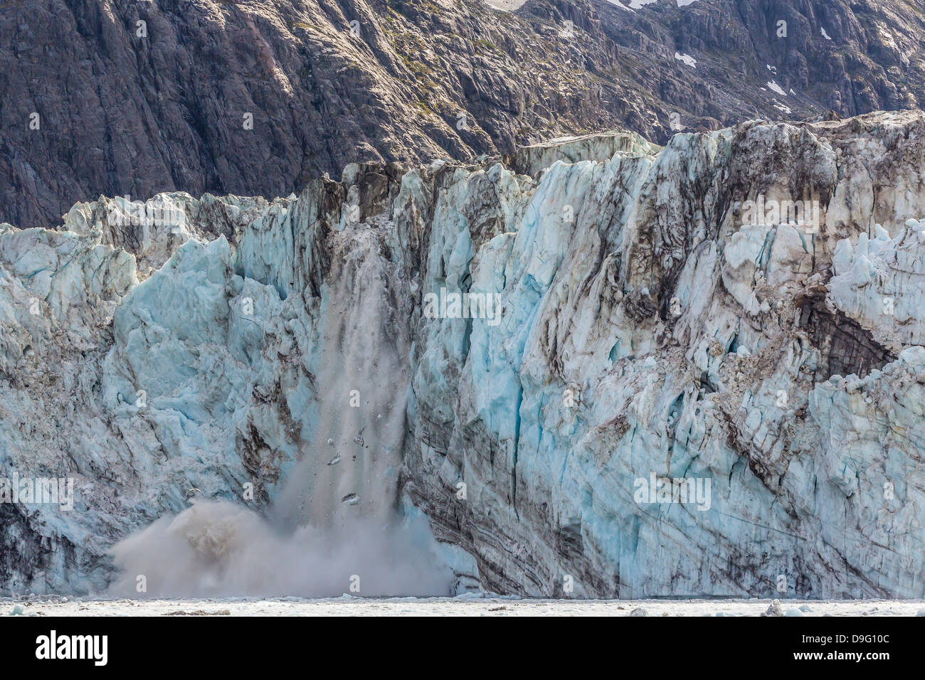 Johns Hopkins Glacier calving, Fairweather Range, Glacier Bay National ...