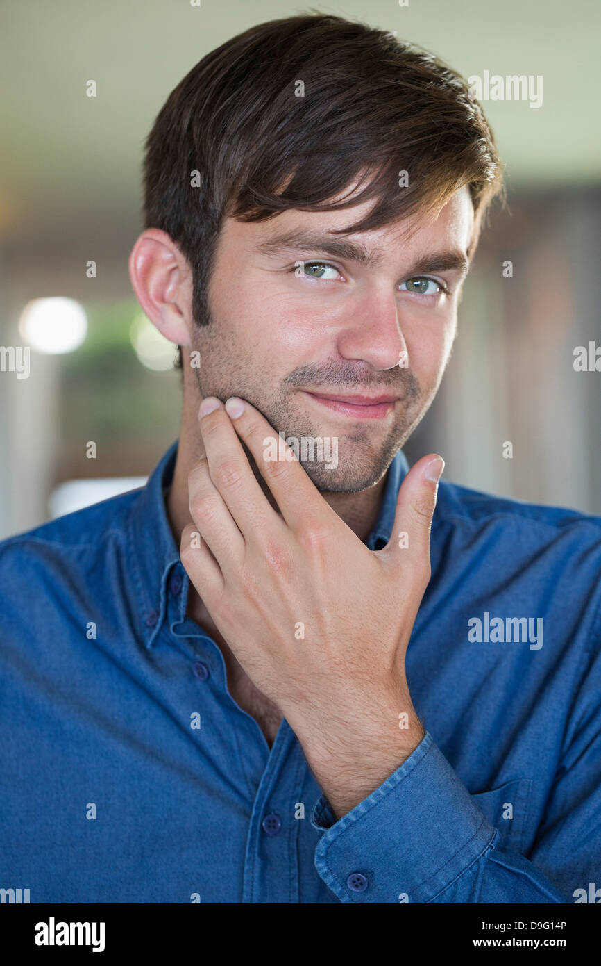 Portrait of a man smiling Stock Photo - Alamy