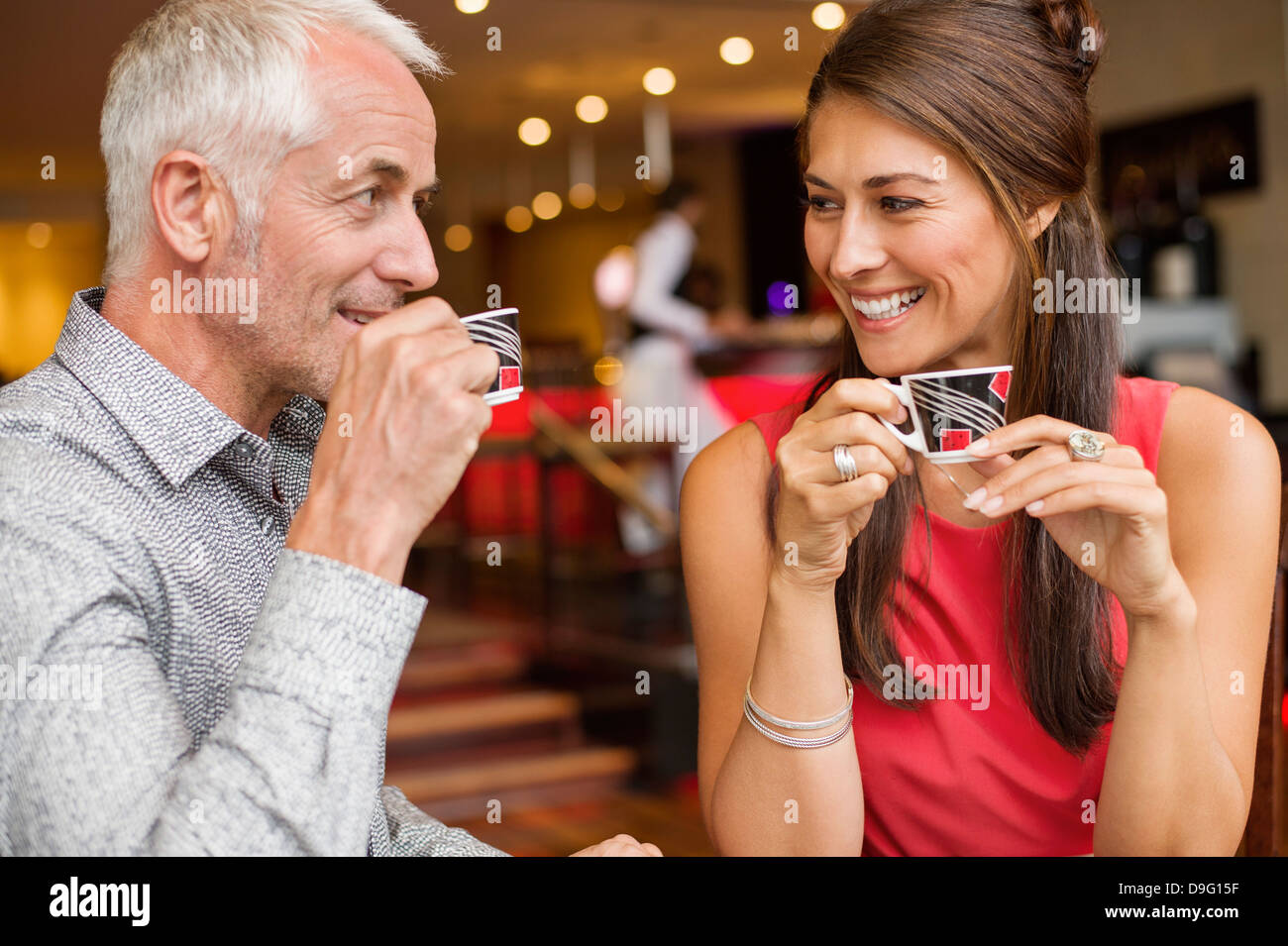 Caucasian couple enjoying tea hi-res stock photography and images - Alamy