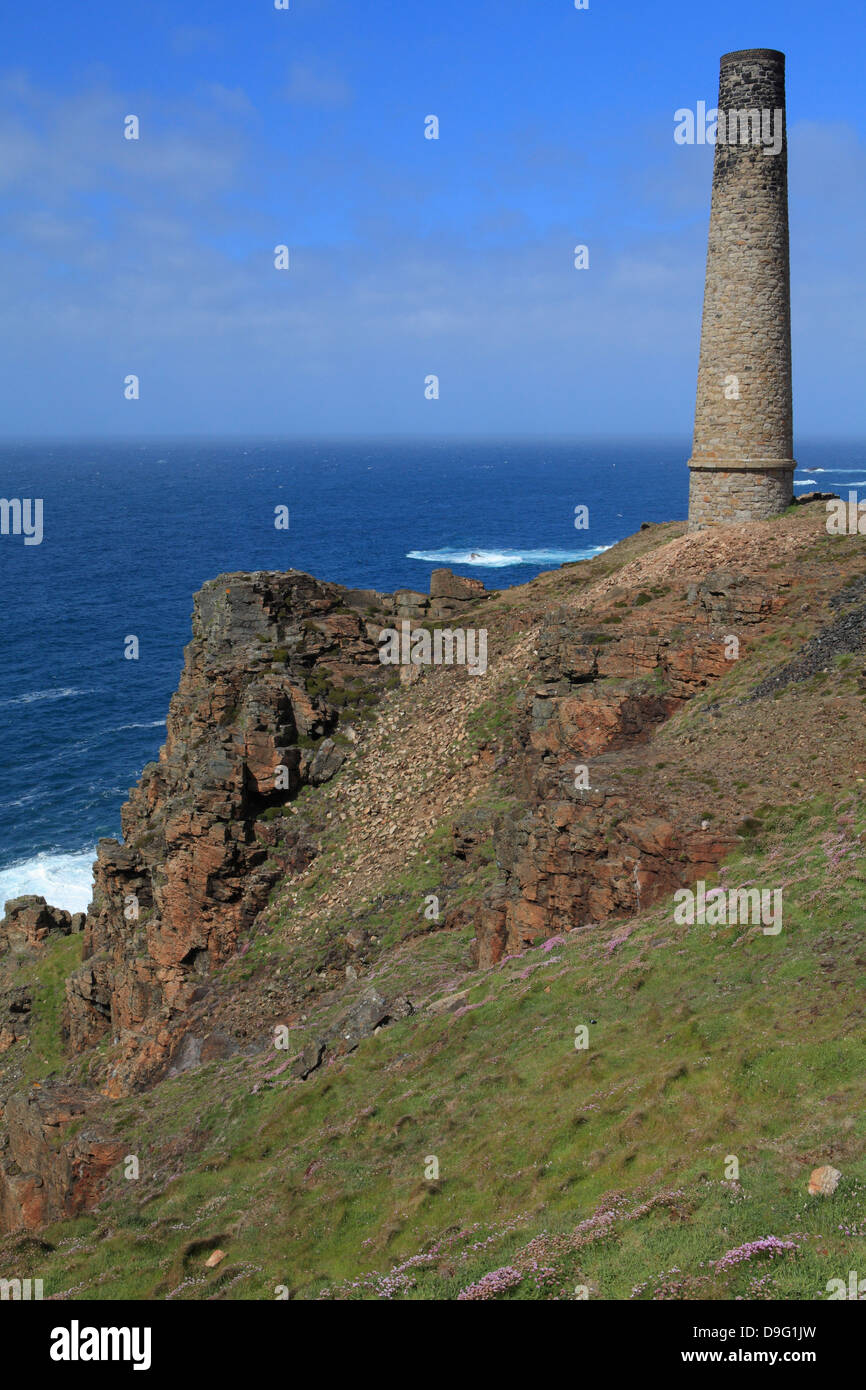 Mine building at Levant, West Cornwall, England, UK Stock Photo - Alamy