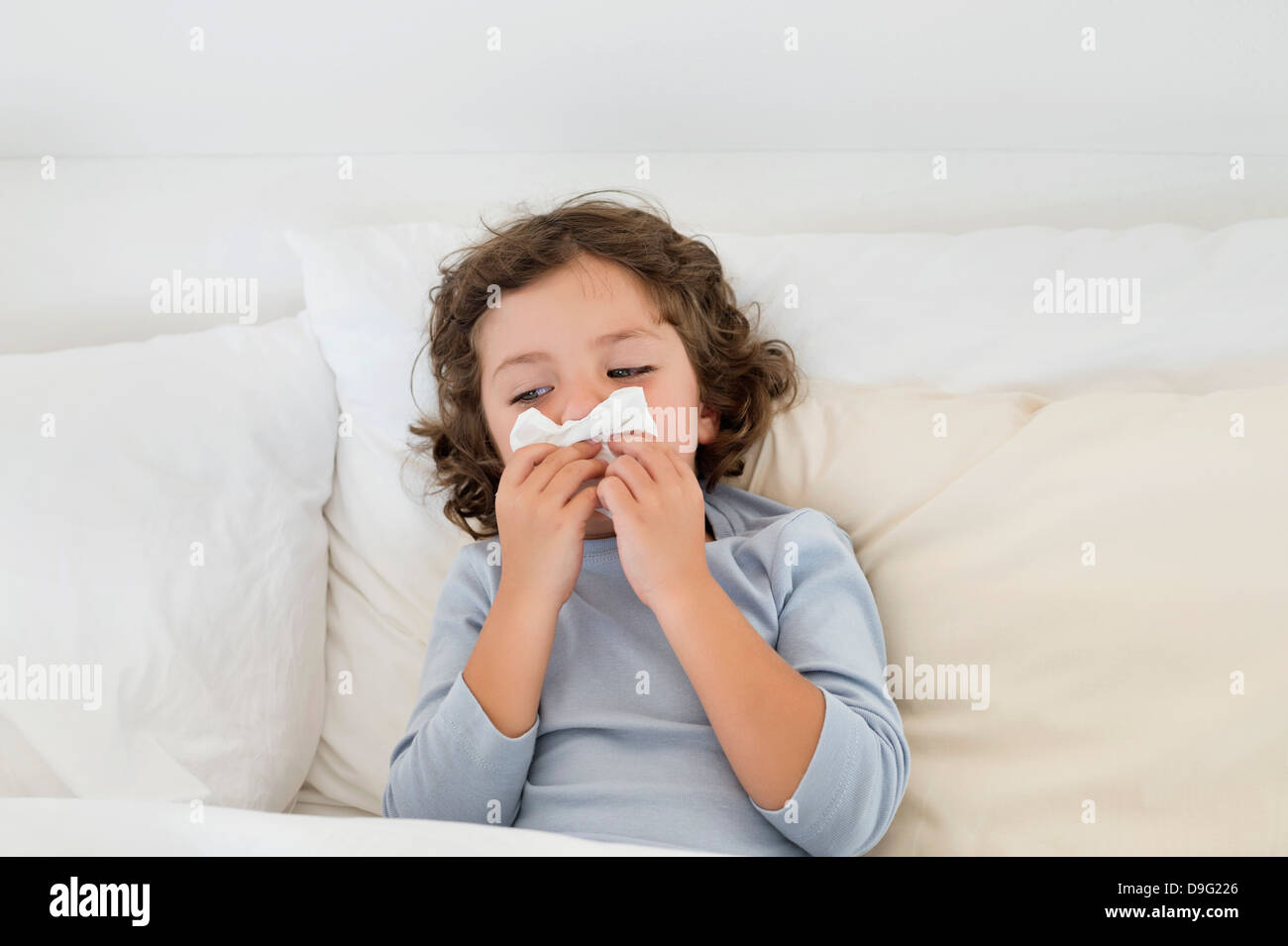 Boy suffering from cold Stock Photo - Alamy