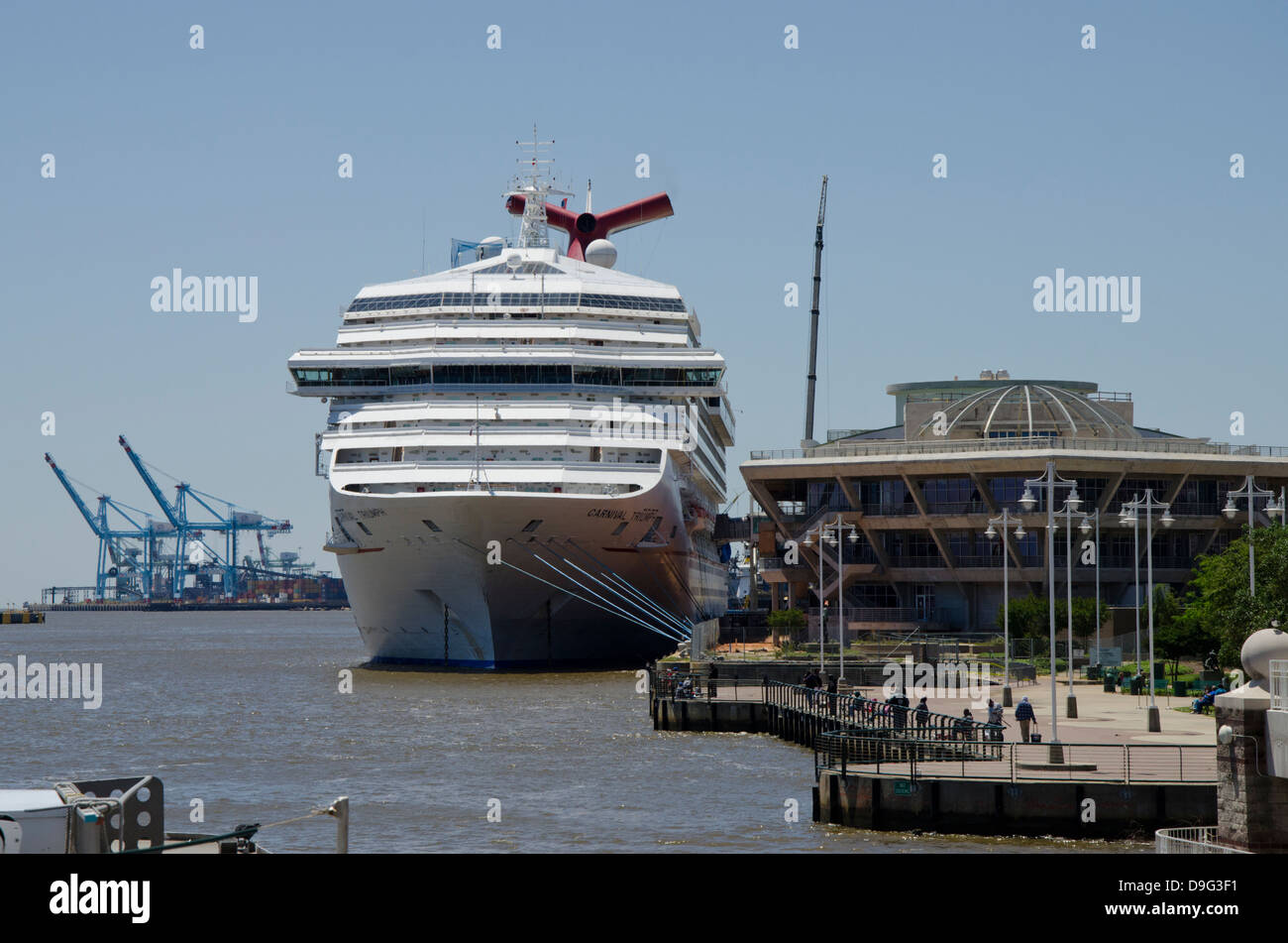 Alabama, Mobile. Mobile River, ill-fated Carnival Triumph cruise ship ...