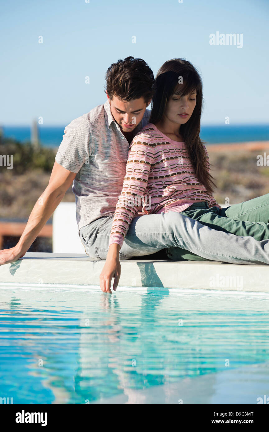 Couple at the poolside hi-res stock photography and images - Alamy