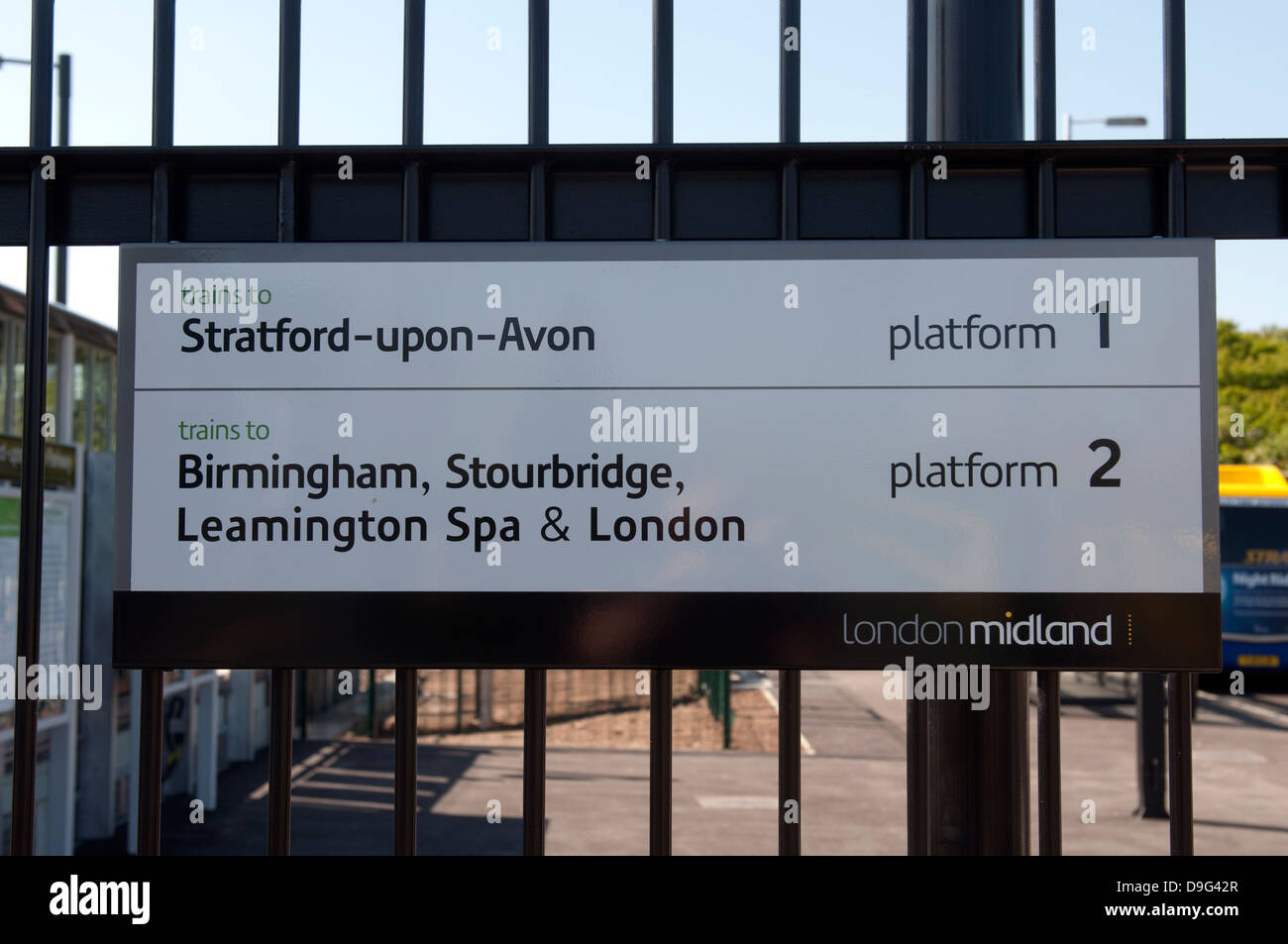 Stratford-upon-Avon Parkway railway station sign Stock Photo - Alamy