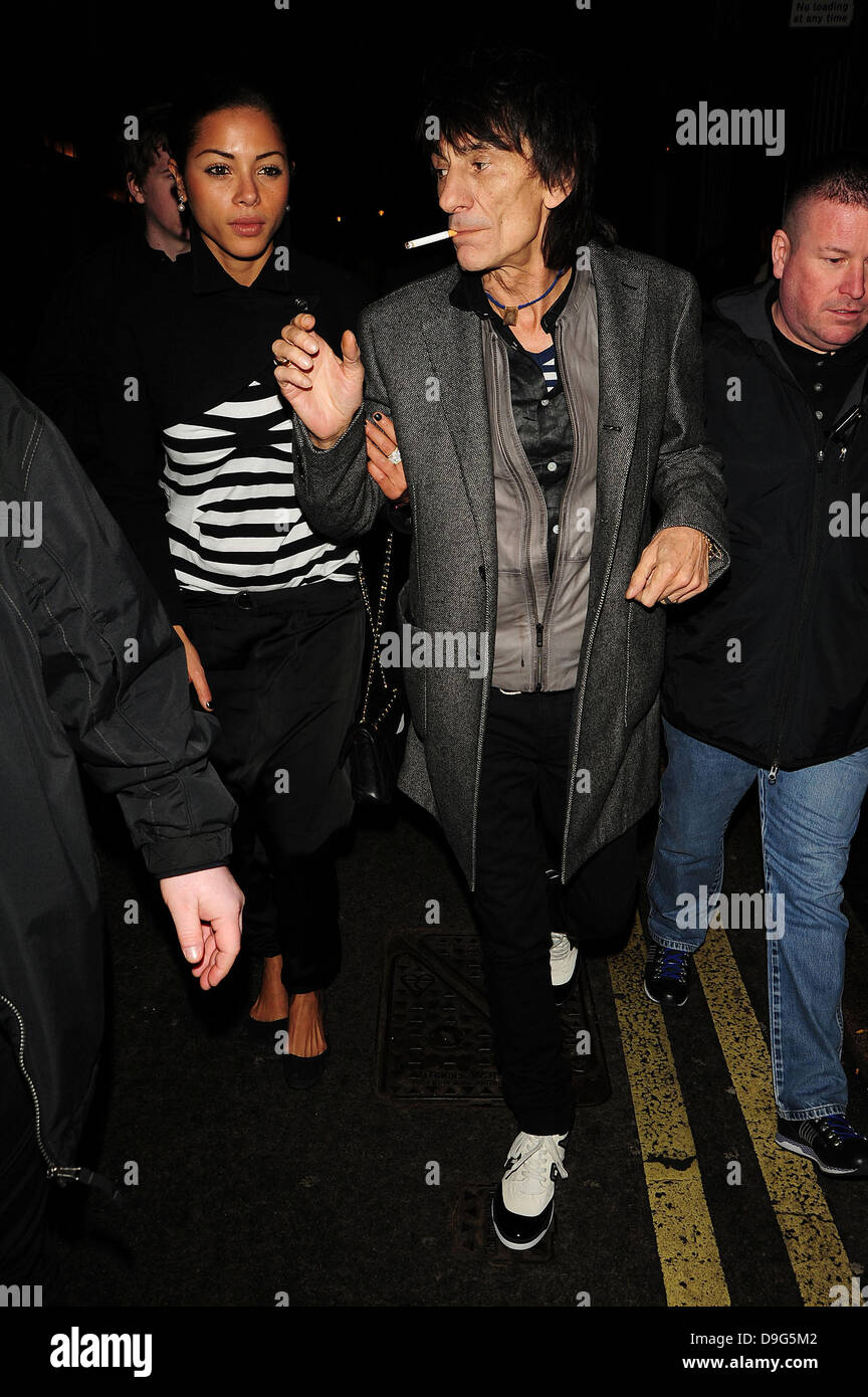 Ronnie Wood and Ana Araujo at a tribute to Ian Stewart, 'Boogie for Stu ...