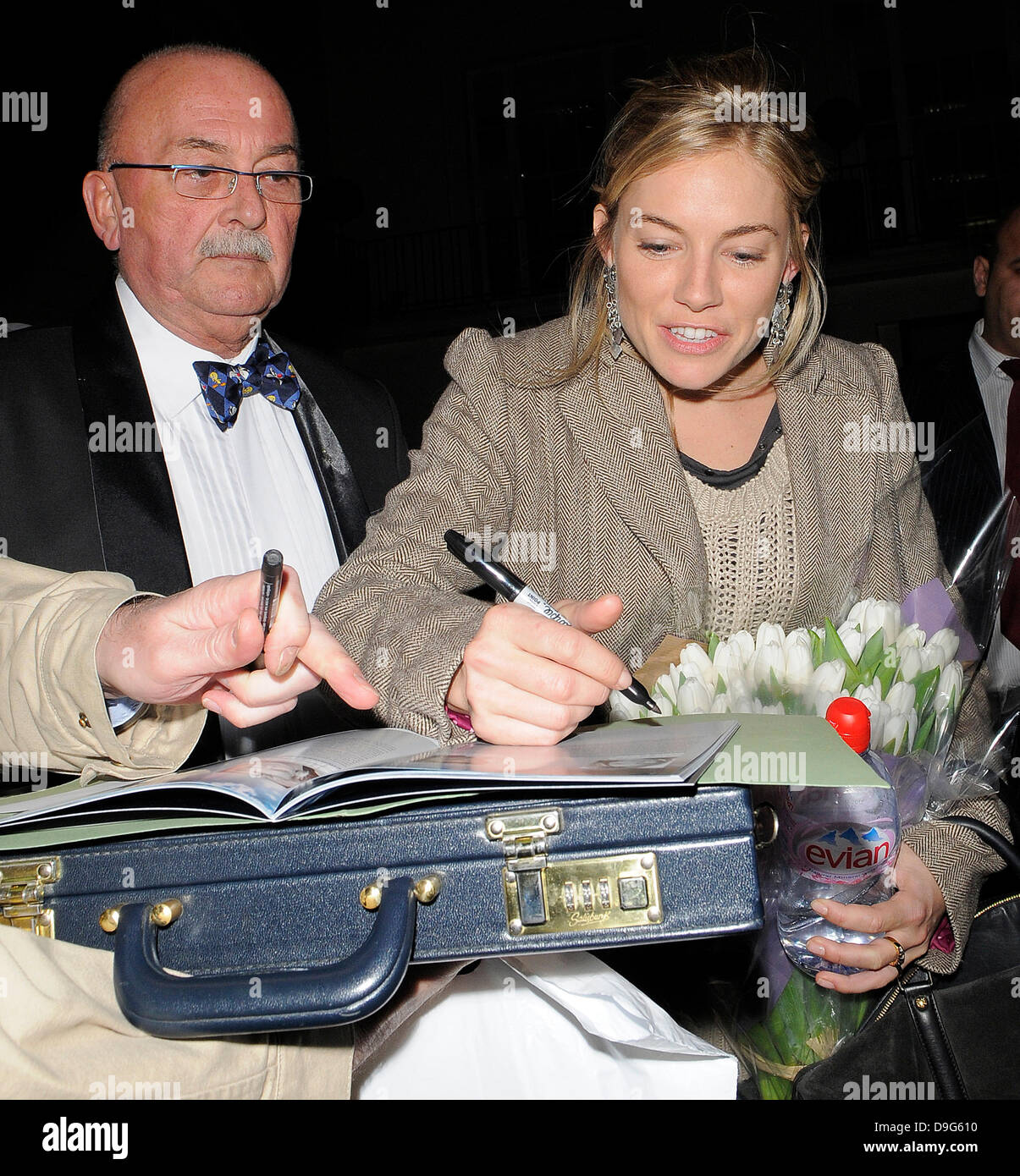 Sienna Miller leaving the Theatre Royal Haymarket where she is ...