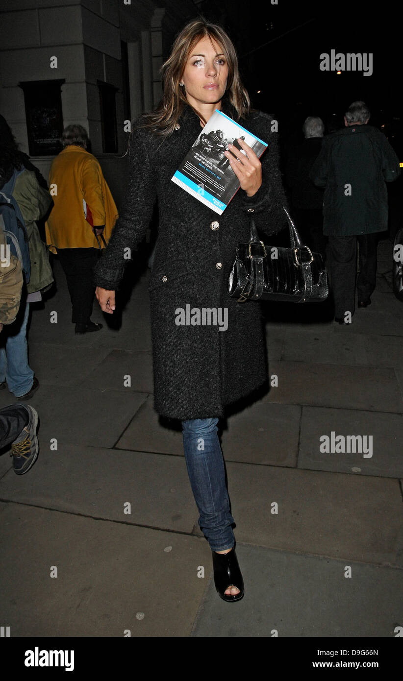 Liz Hurley leaving the Royal Opera House after watching The Royal ...