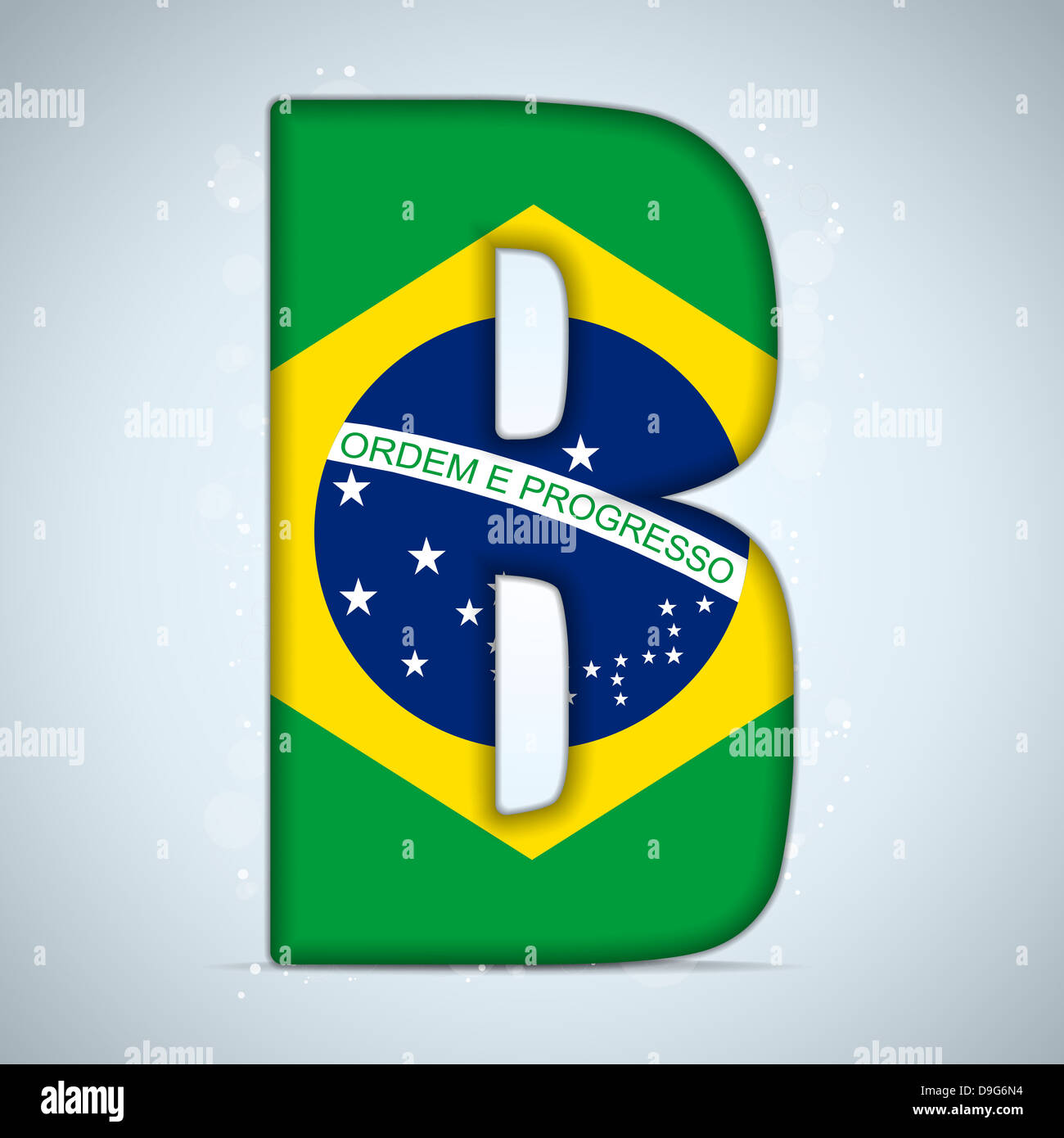 Vector - Brazil Flag Brazilian Alphabet Letters Words Stock Photo - Alamy