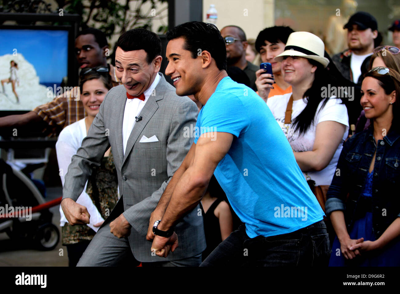 Pee Wee Herman aka Paul Reubens is interviewed by Mario Lopez on Extra ...