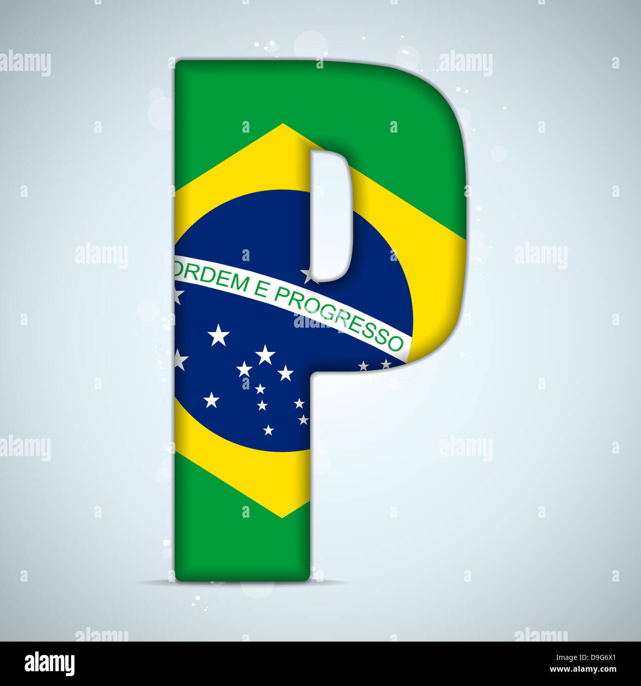 Vector - Brazil Flag Brazilian Alphabet Letters Words Stock Photo - Alamy