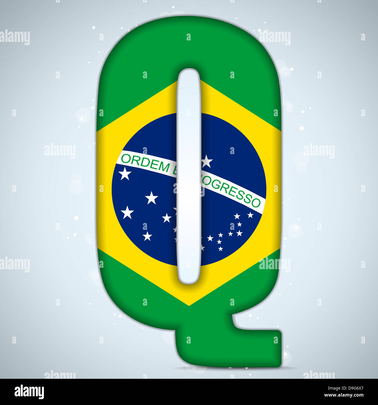 Brazil Flag Brazilian Alphabet Letters High Resolution Stock ...