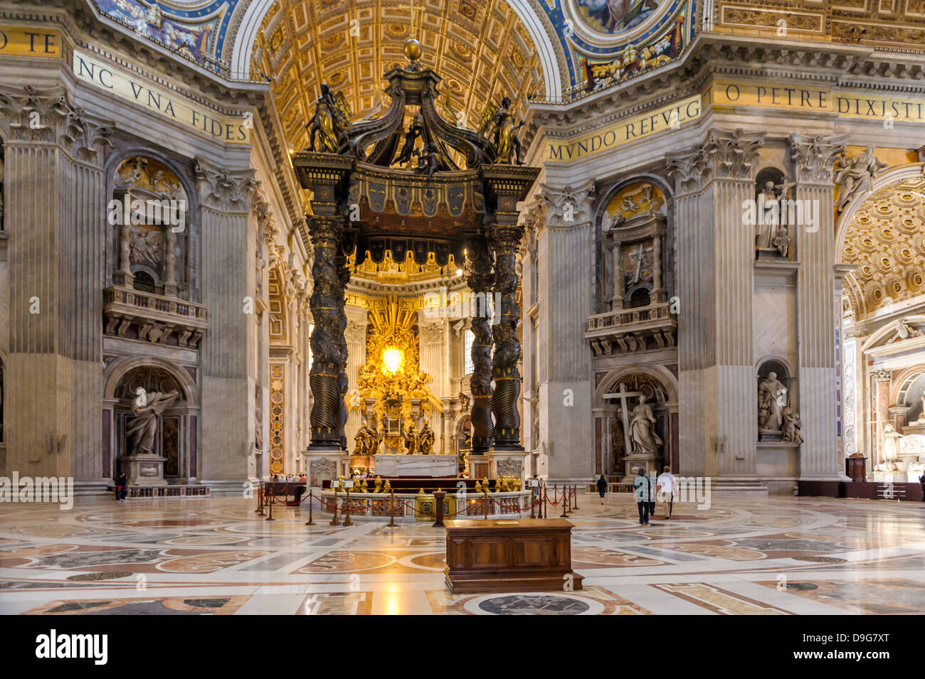 Interior of St Peter's Basilica in Rome Stock Photo - Alamy