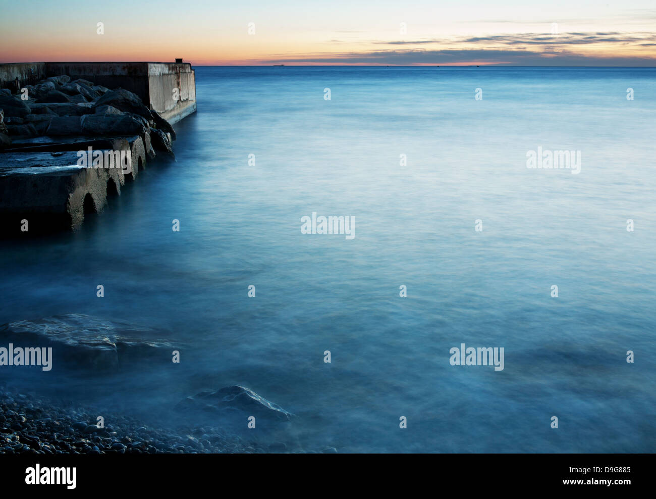 Coastal Landscape after Sunset Stock Photo - Alamy