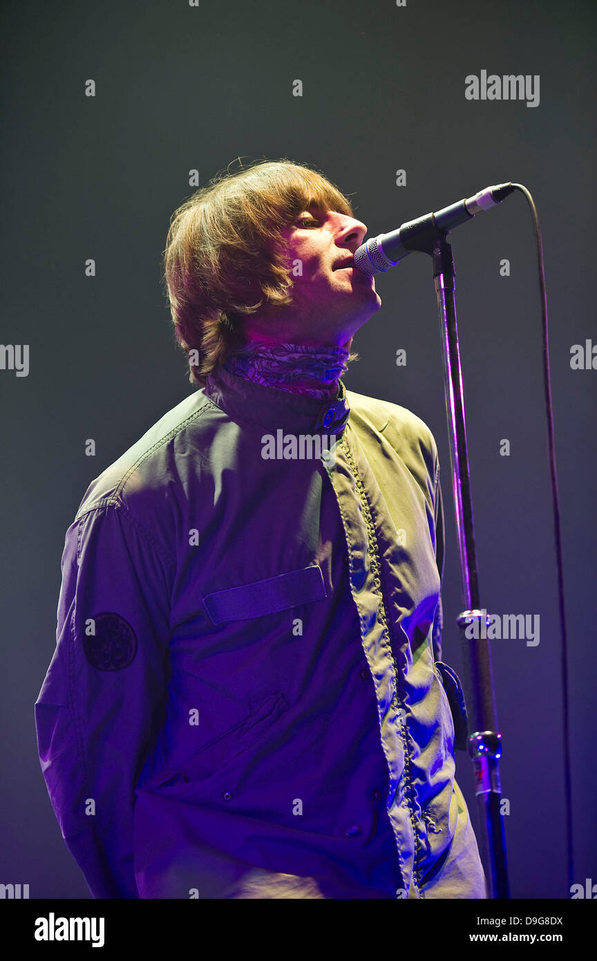 Liam Gallagher performs with his new band Beady Eye at The Troxy London ...