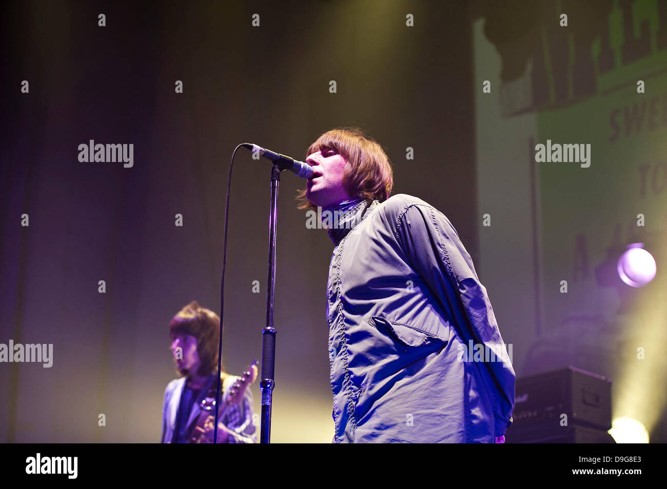 Liam Gallagher performs with his new band Beady Eye at The Troxy London ...
