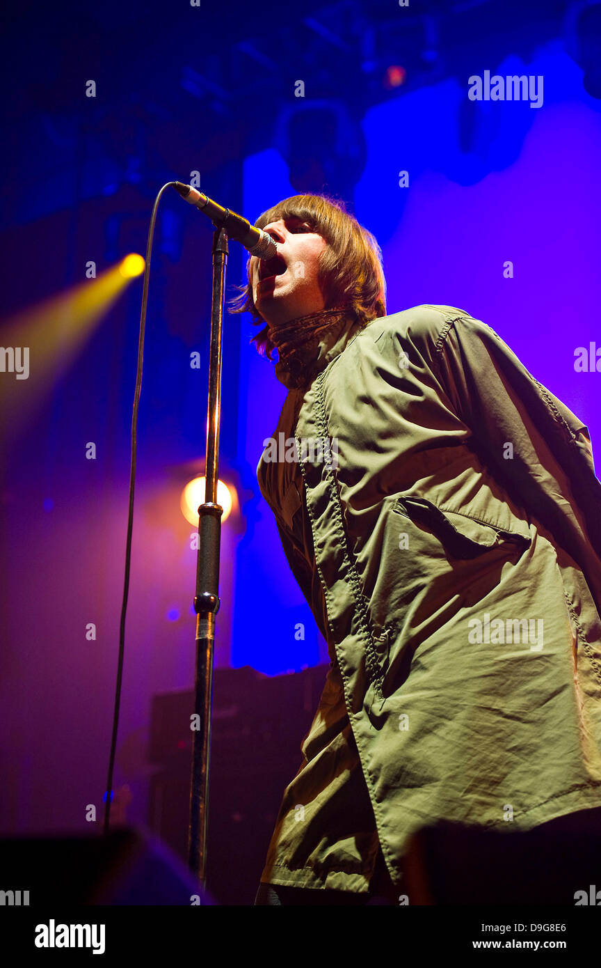 Liam Gallagher performs with his new band Beady Eye at The Troxy London ...