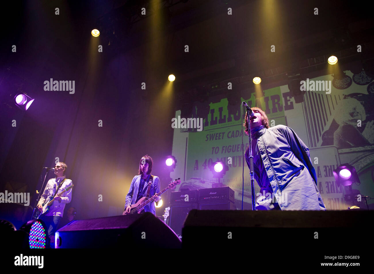 Liam Gallagher performs with his new band Beady Eye at The Troxy London ...