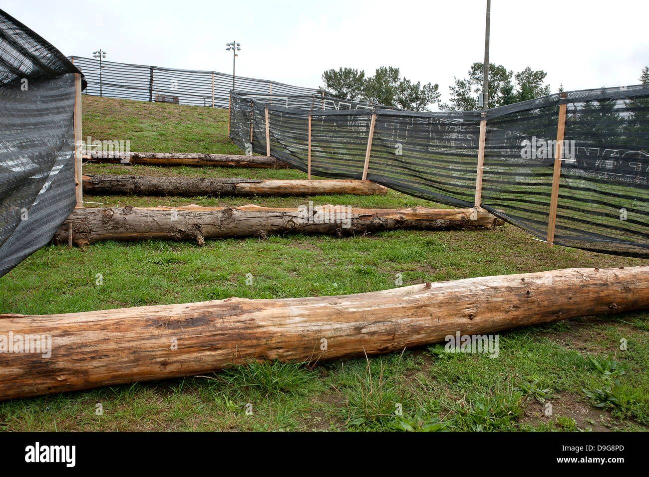 Run-up barriers on a cyclocross race course Stock Photo - Alamy