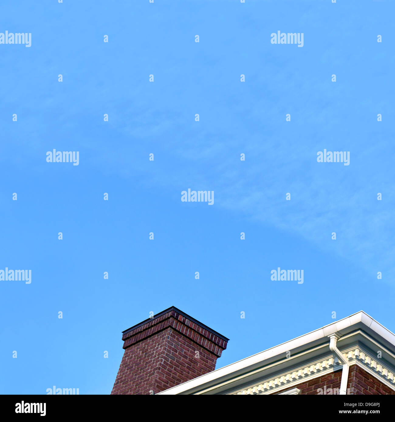 House rooftop and blue sky with clouds Stock Photo - Alamy