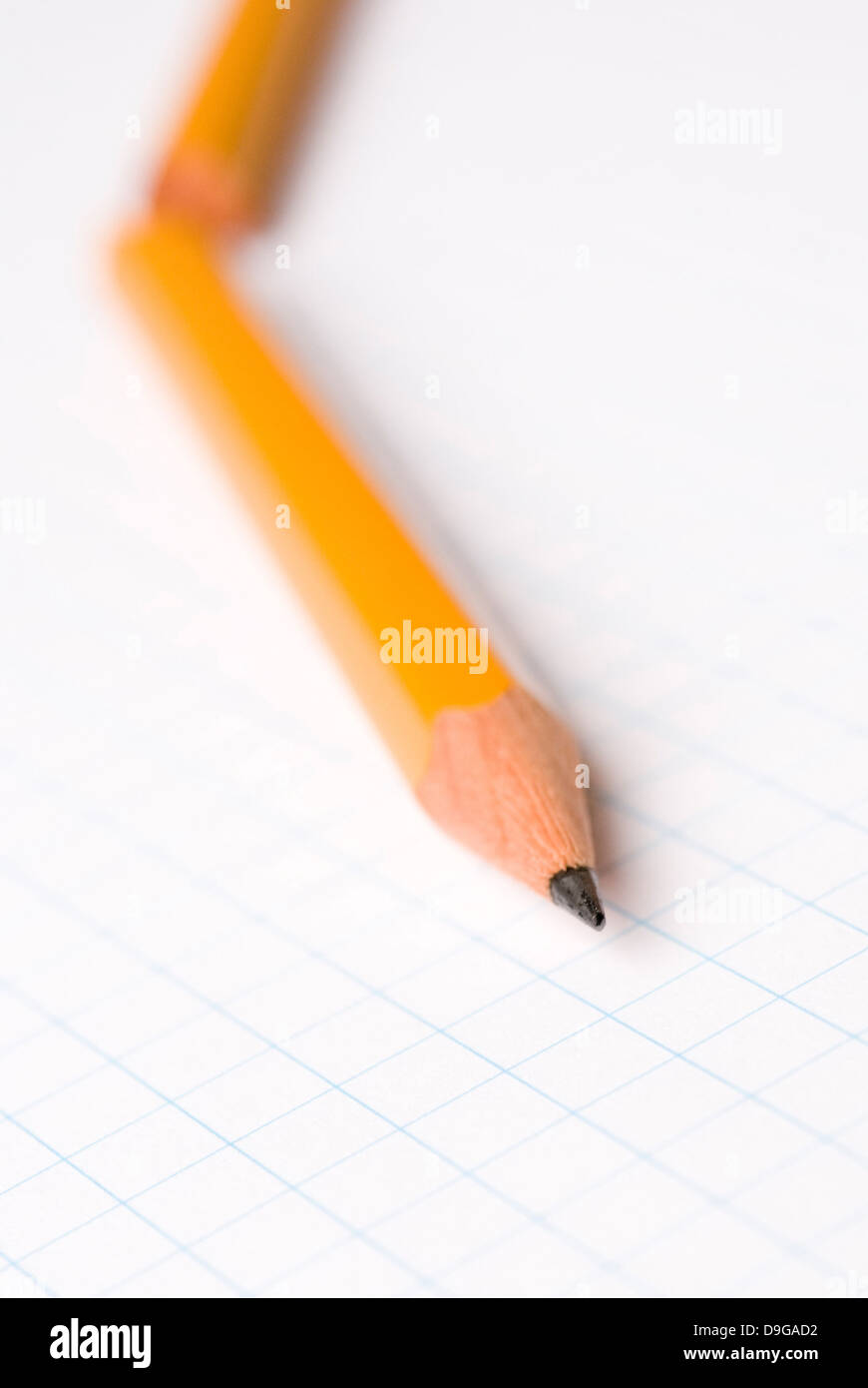 pencil broken in half Stock Photo - Alamy