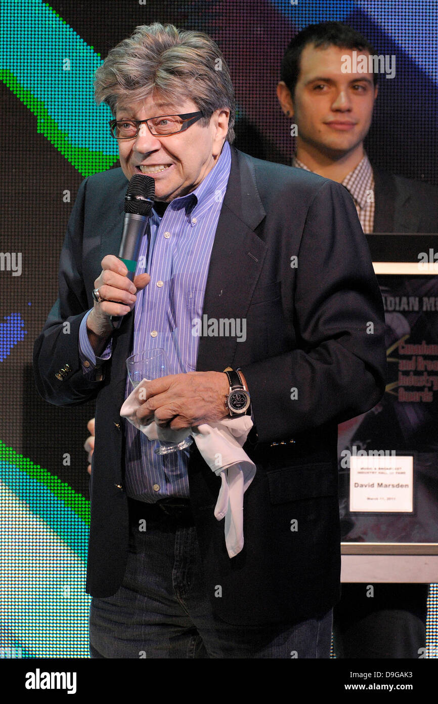 David Marsden accepting the Allan Waters Lifetime Broadcast Achievement ...