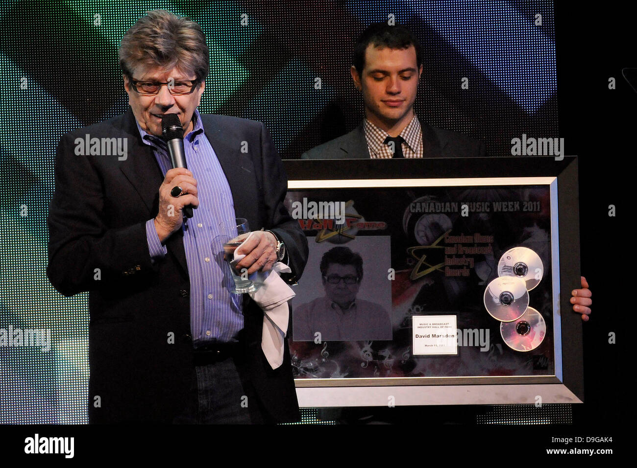 David Marsden Accepting The Allan Waters Lifetime Broadcast Achievement Hall Of Fame At The 2011
