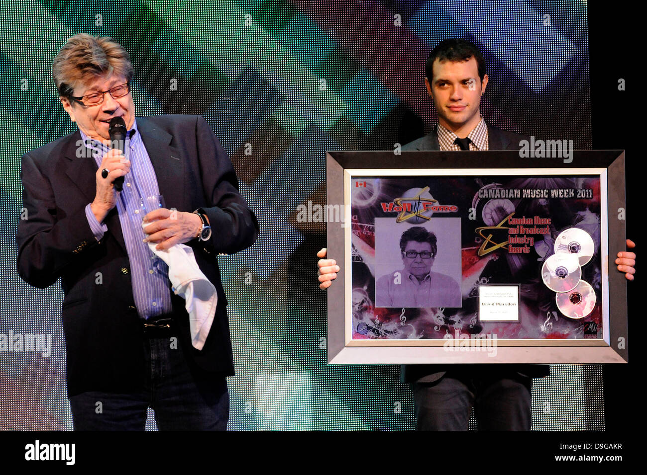 David Marsden Accepting The Allan Waters Lifetime Broadcast Achievement Hall Of Fame At The 2011
