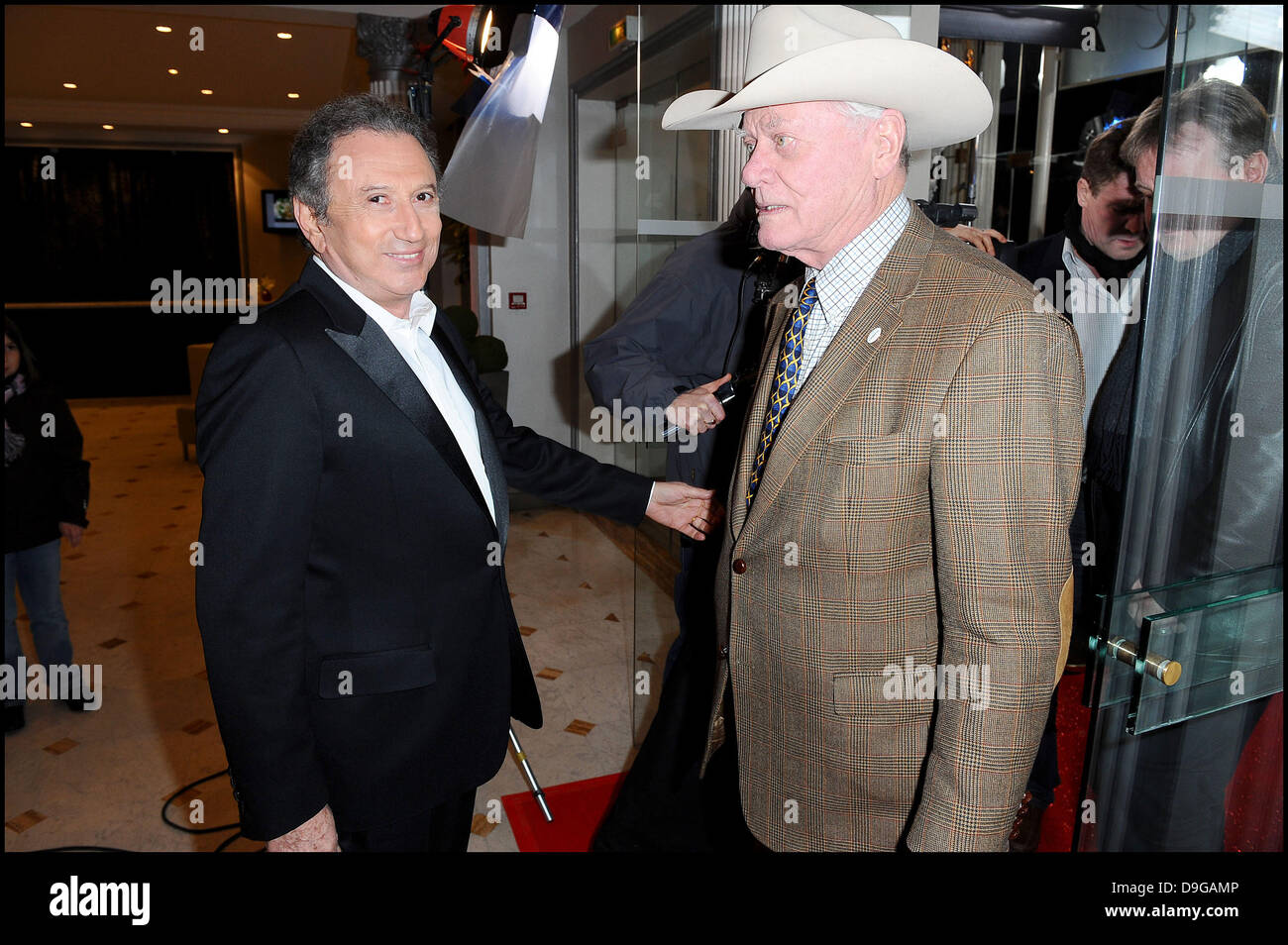 Michel Drucker and Larry Hagman 'Champs-Elysees' TV talk show ...