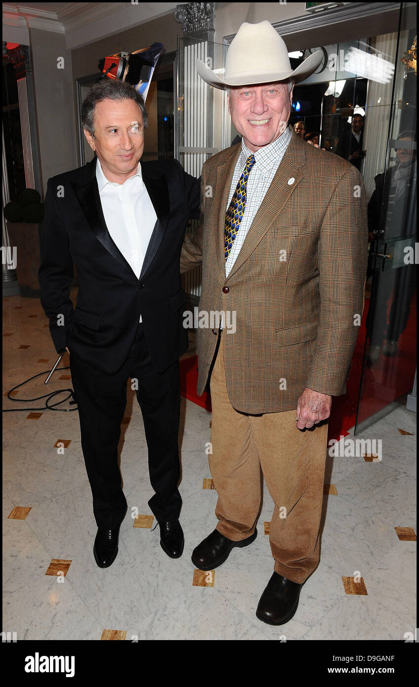 Michel Drucker and Larry Hagman 'Champs-Elysees' TV talk show ...
