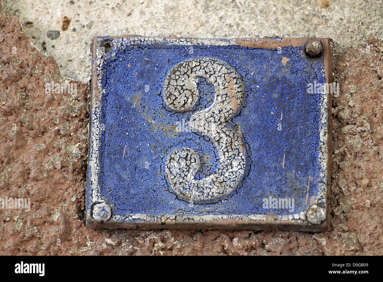 House numbers in different styles and colors (concept for real estate ...