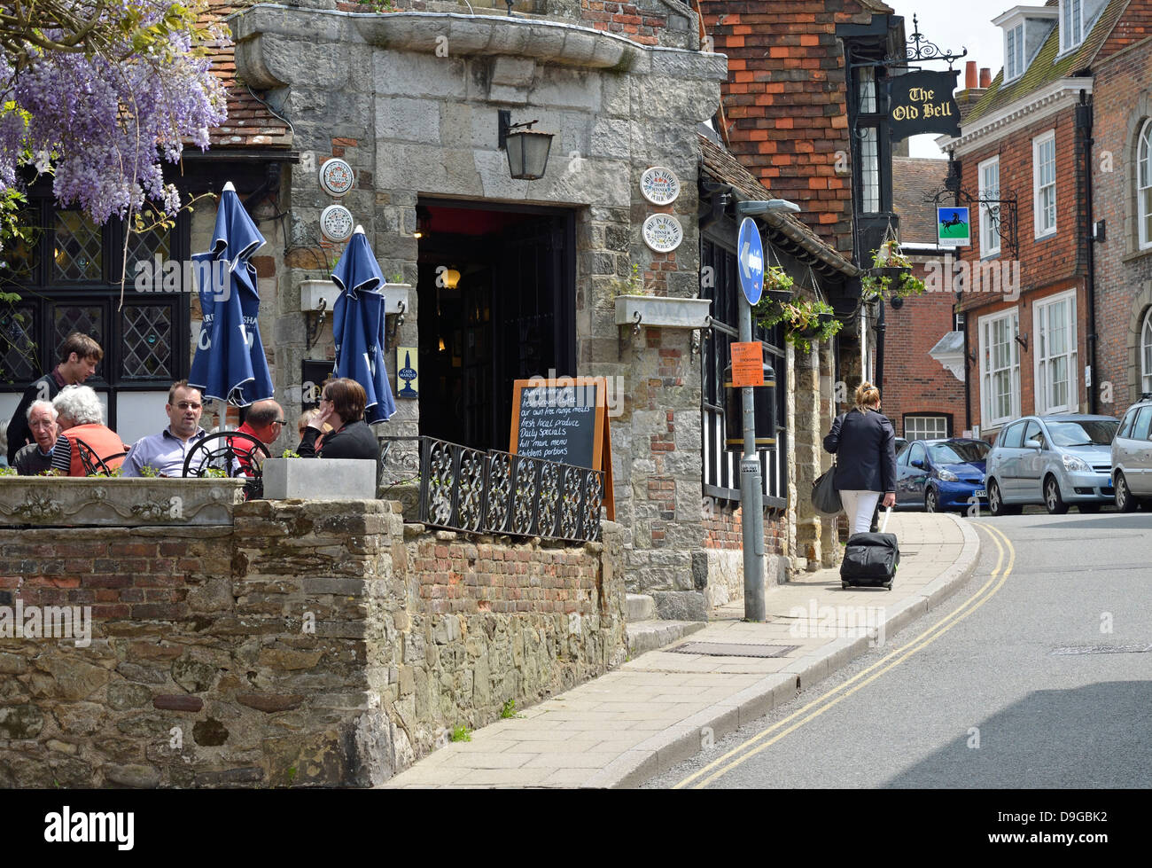 Rye, East Sussex, England, UK. The Old Bell Inn in Mermaid Street ...