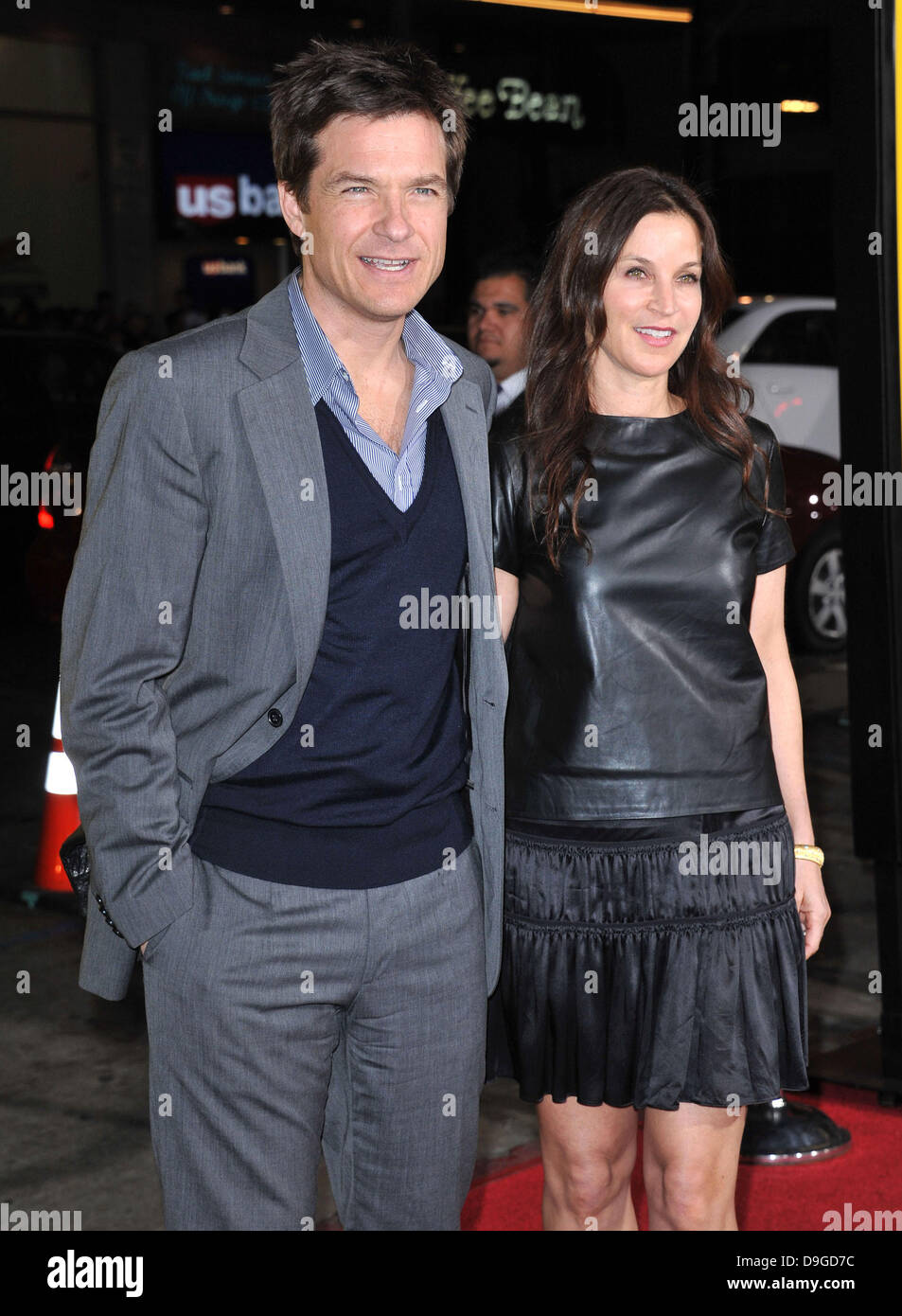 Jason Bateman and Amanda Anka The Premiere of 'Paul' held at Grauman's ...