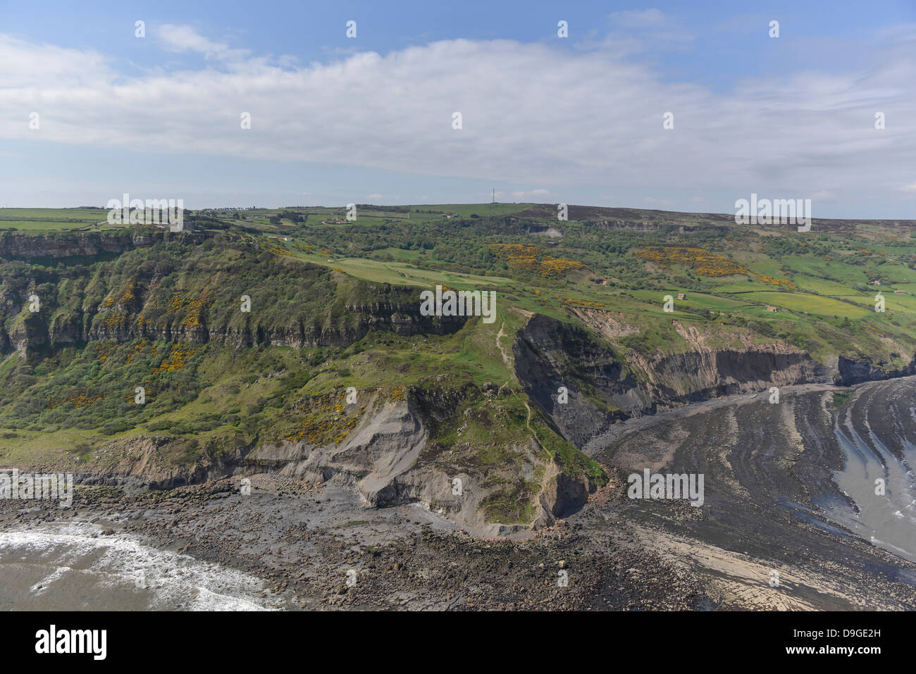 Aerial view north yorkshire coastline hi-res stock photography and ...