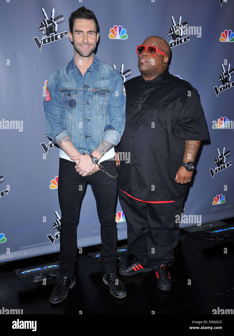 Adam Levine and Cee Lo Green NBC press junket for 'The Voice' held at ...