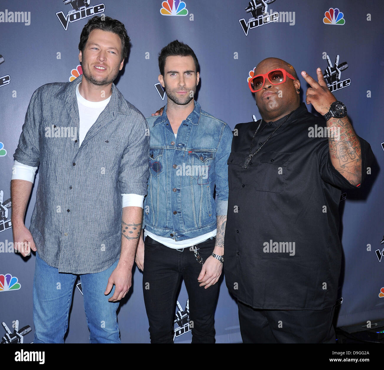 Blake Shelton, Adam Levine and Cee Lo Green NBC press junket for 'The ...