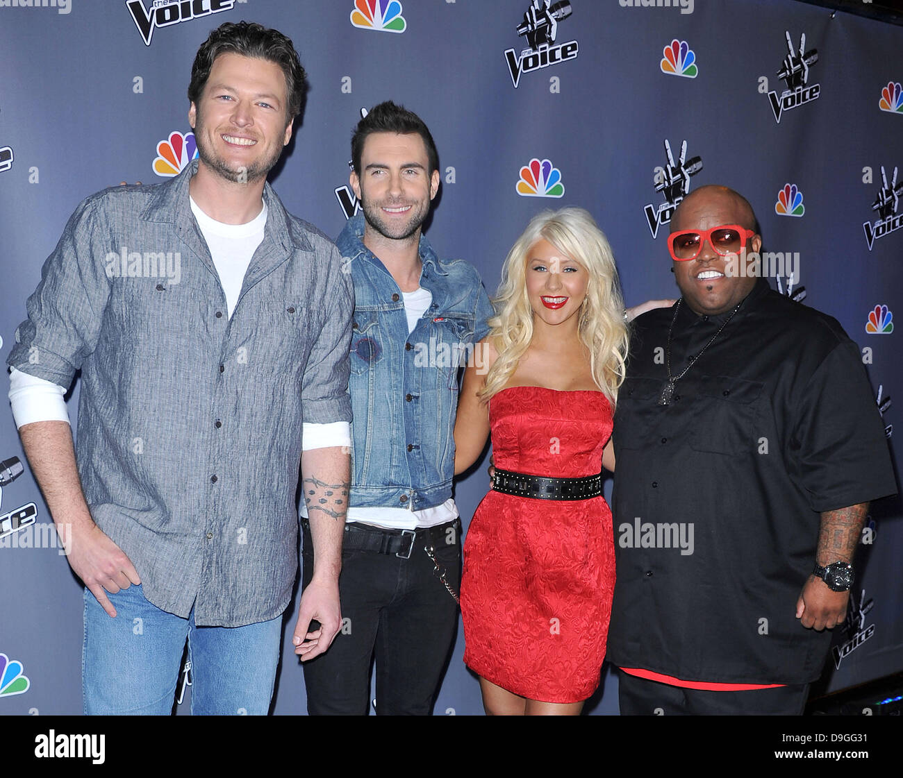 Blake Shelton, Adam Levine, Cee Lo Green NBC press junket for 'The ...