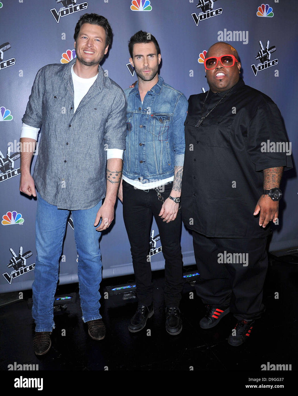 Blake Shelton, Adam Levine and Cee Lo Green NBC press junket for 'The ...