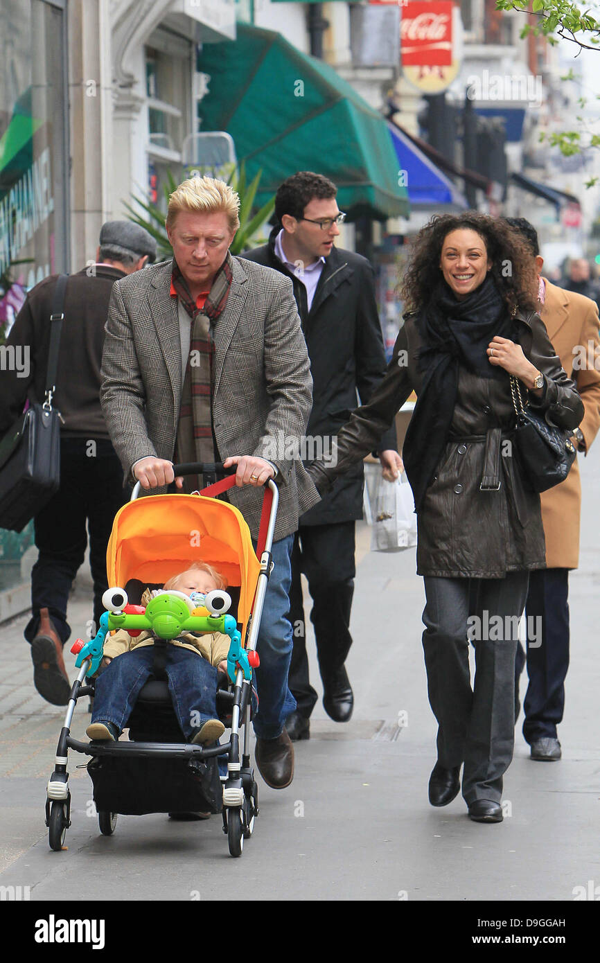 Boris Becker His Wife Sharlely Kerssenberg Aka Lilly Kerssenberg And Their Son Amadeus Go For A