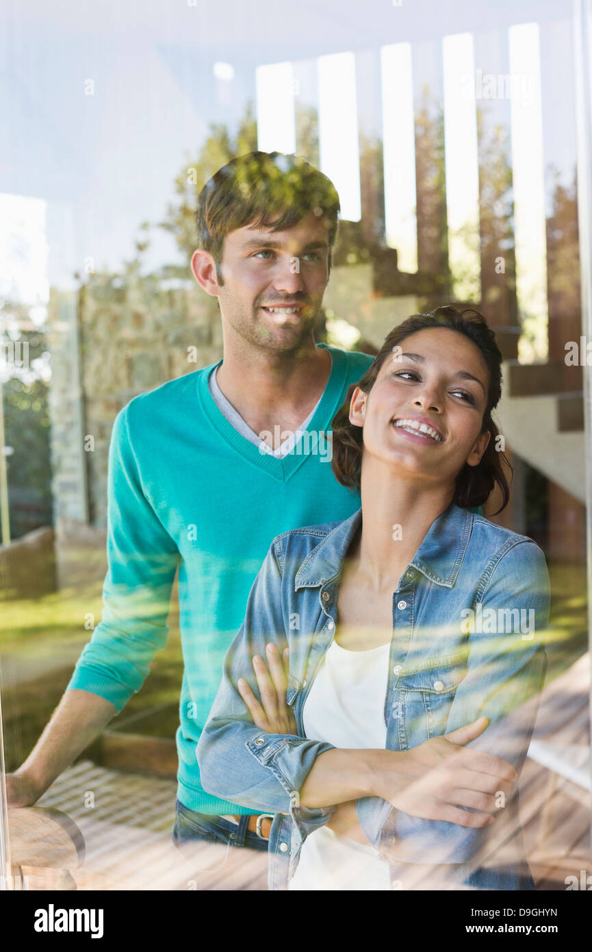 Smile behind the glass hi-res stock photography and images - Alamy