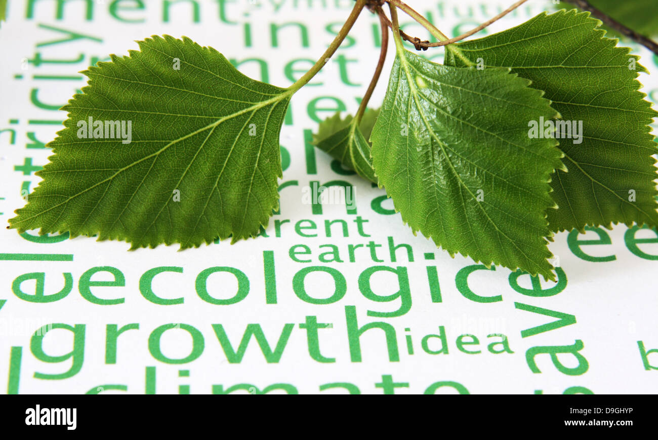 ECOLOGY. Word collage on white background Stock Photo - Alamy