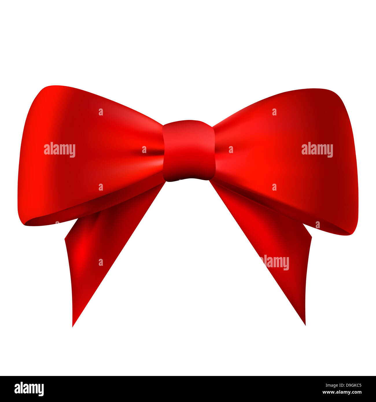 Realistic red bow isolated on white background. Vector eps10 ...