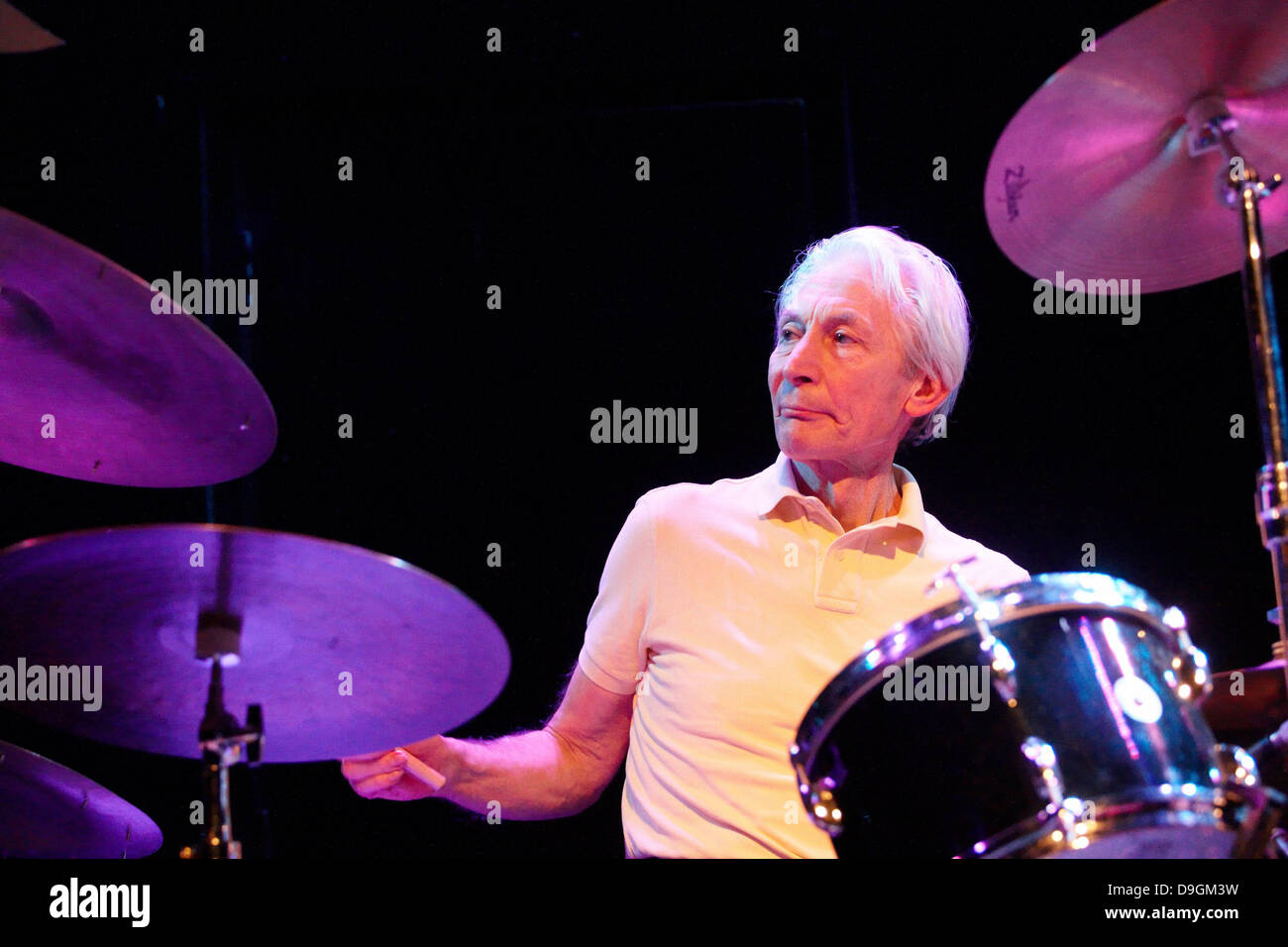Rolling Stones drummer Charlie Watts on tour with Ben Waters performing ...