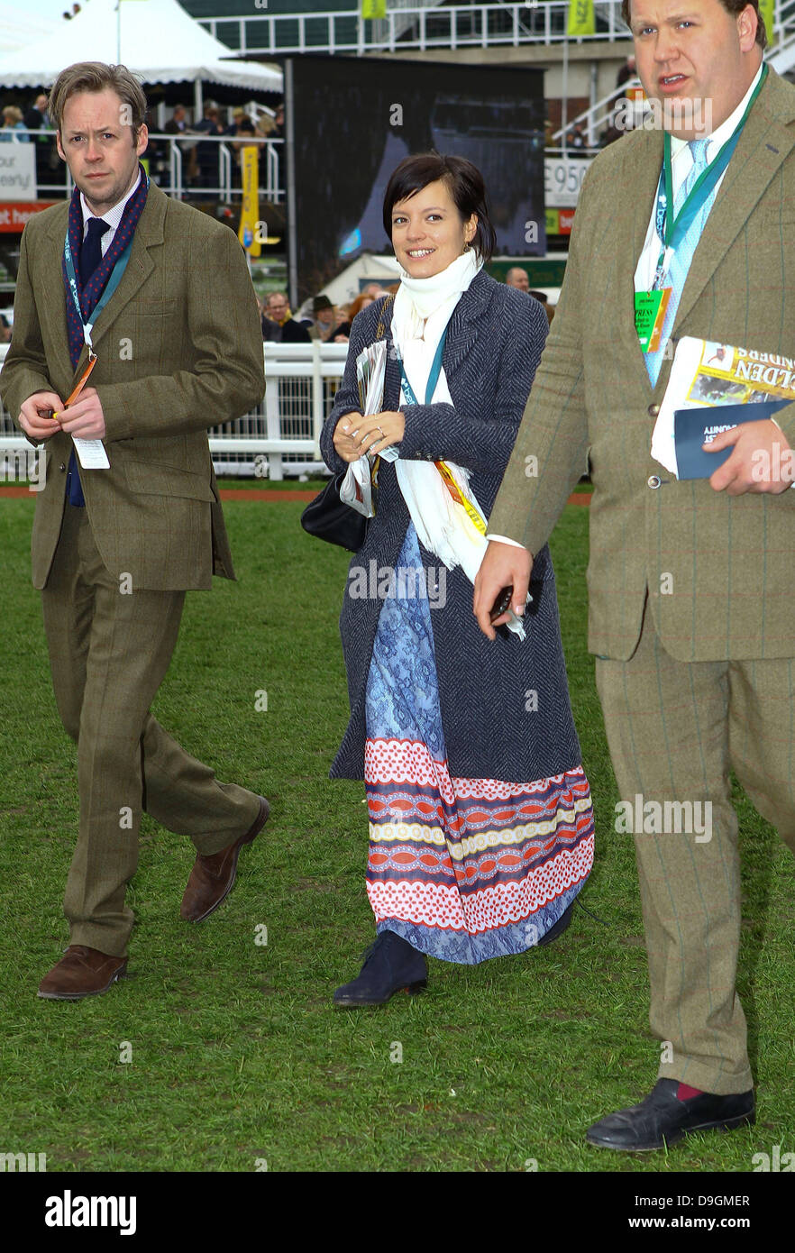Lily Allen and her boyfriend Sam Cooper attend the Cheltenham Festival ...
