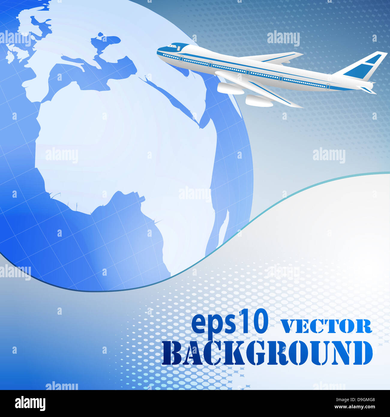 Abstract business background with airplane. Vector eps10 illustration ...
