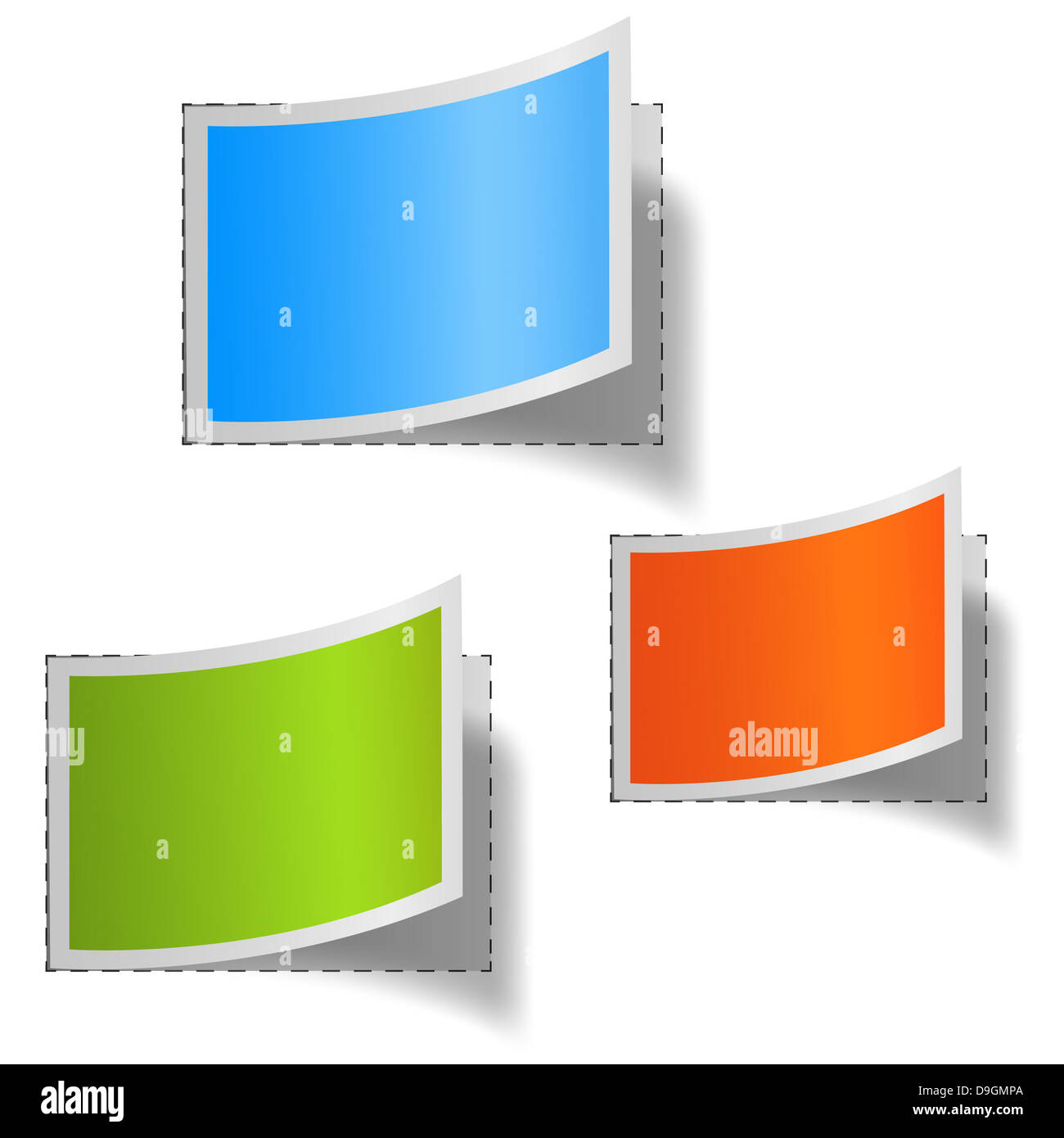 Set of multicolored blank labels. Vector eps10 illustration Stock Photo ...