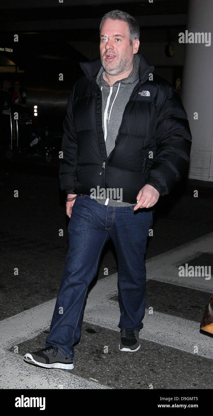 Chris Moyles arrives at LAX airport on an international flight from ...
