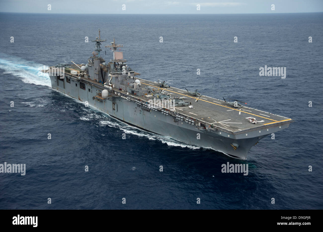 June 23, 2012 - The amphibious assault ship USS Essex transits through ...