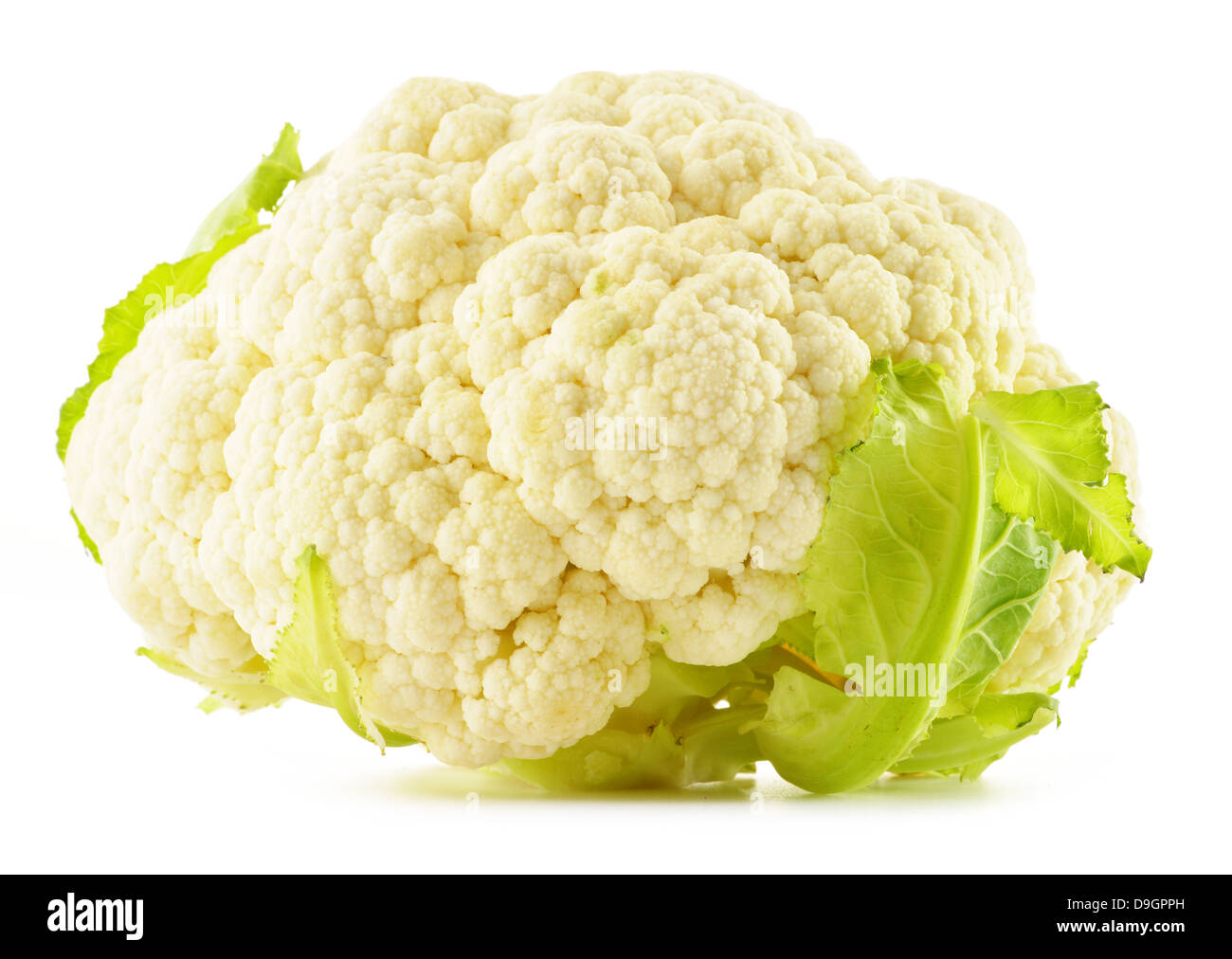 Raw cauliflower isolated on white Stock Photo - Alamy