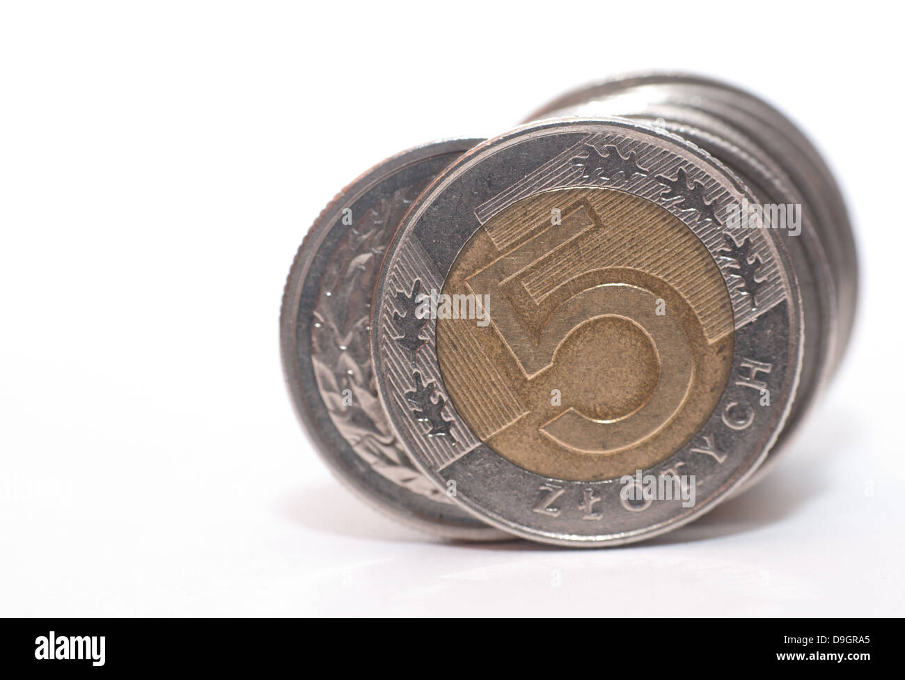 Money 5 PLN on white background Stock Photo - Alamy