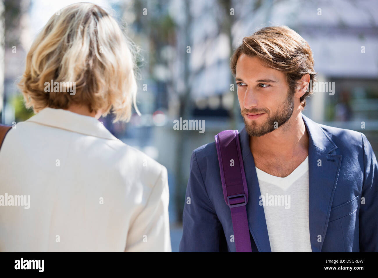 Man flirting a woman Stock Photo - Alamy